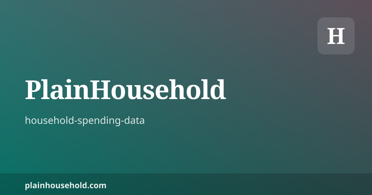 Major appliances Spending Data | PlainHousehold